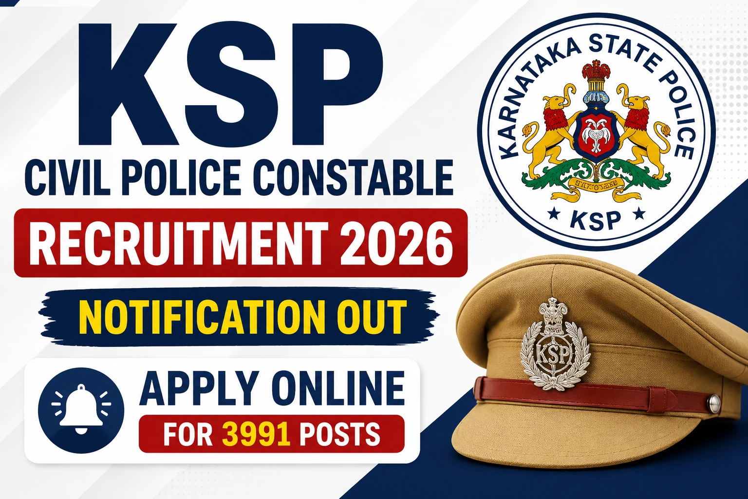 KSP Civil Police Constable Recruitment 2026 Notification Out, Apply ...